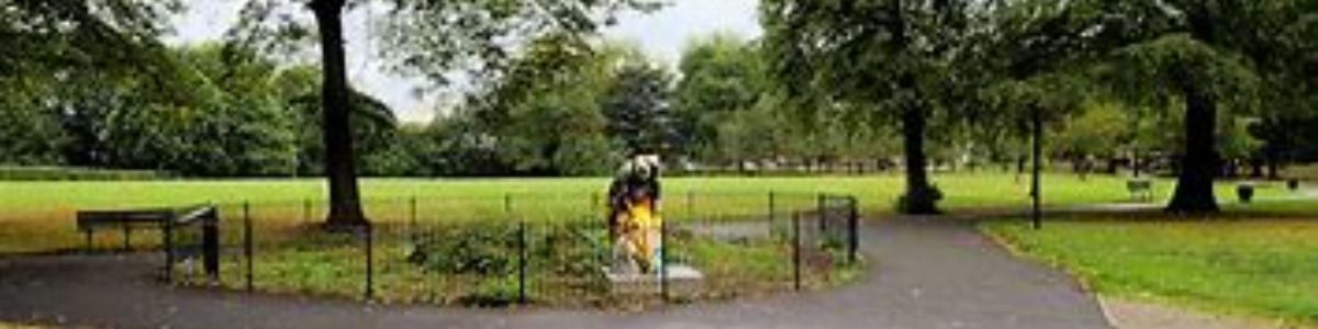 Painting Crowcroft Parks Bowling Green fencing!